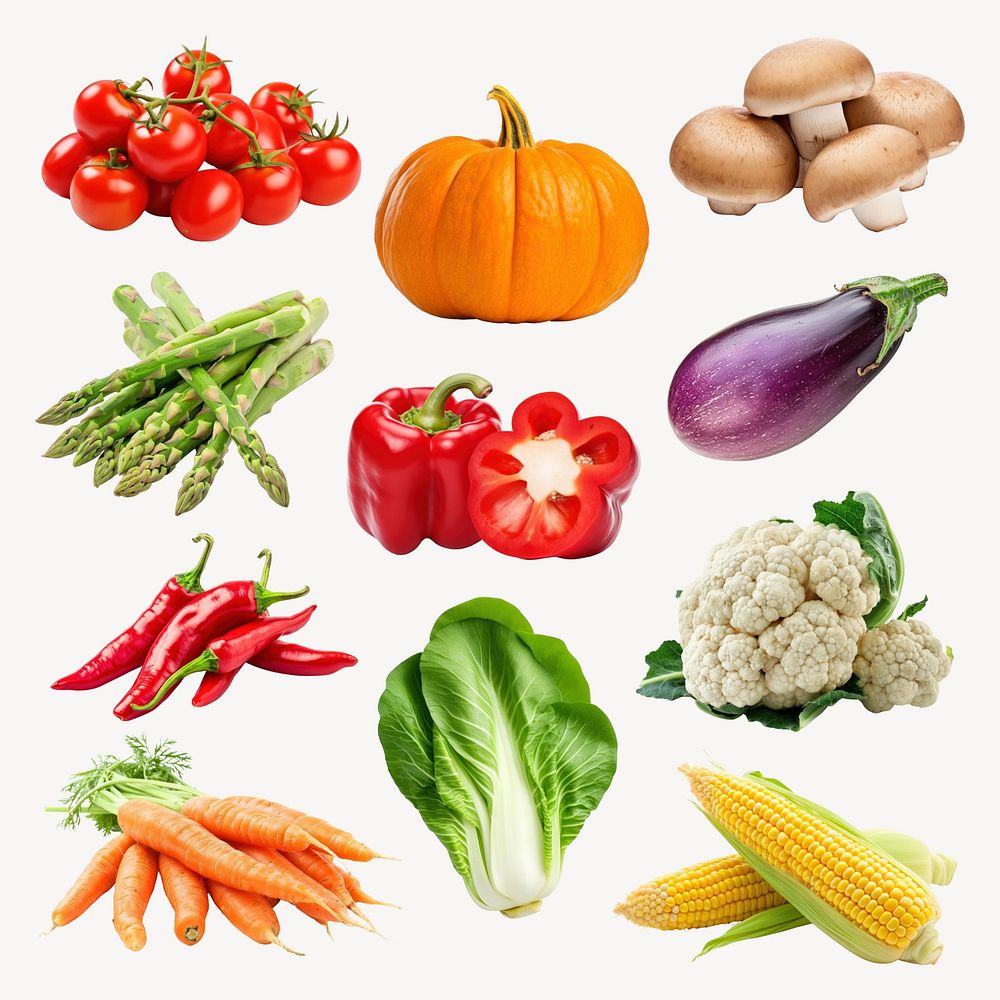 Fresh organic vegetable element set | Free Photo - rawpixel