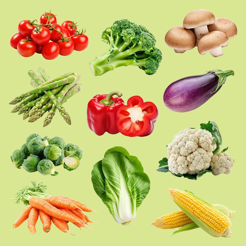 Fresh organic vegetable element set | Free Photo - rawpixel