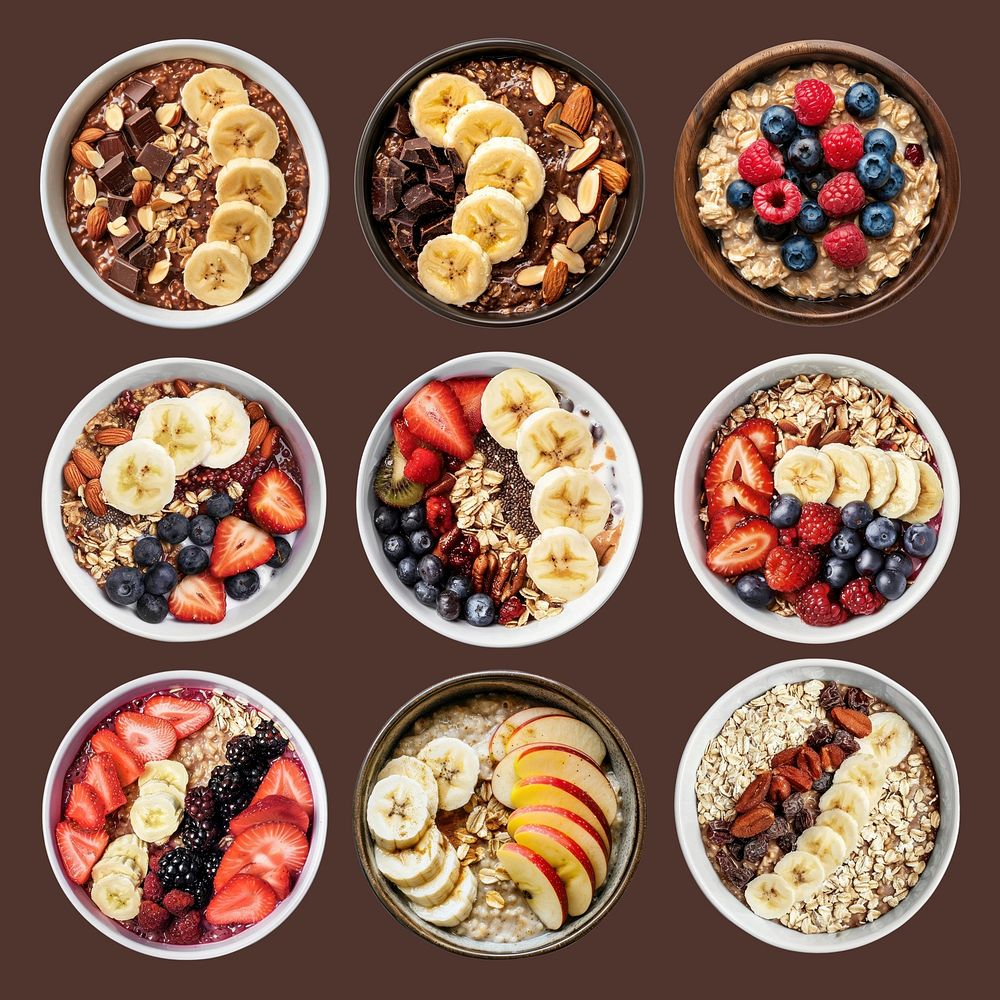 Oatmeal bowl aerial view design | Free Photo - rawpixel