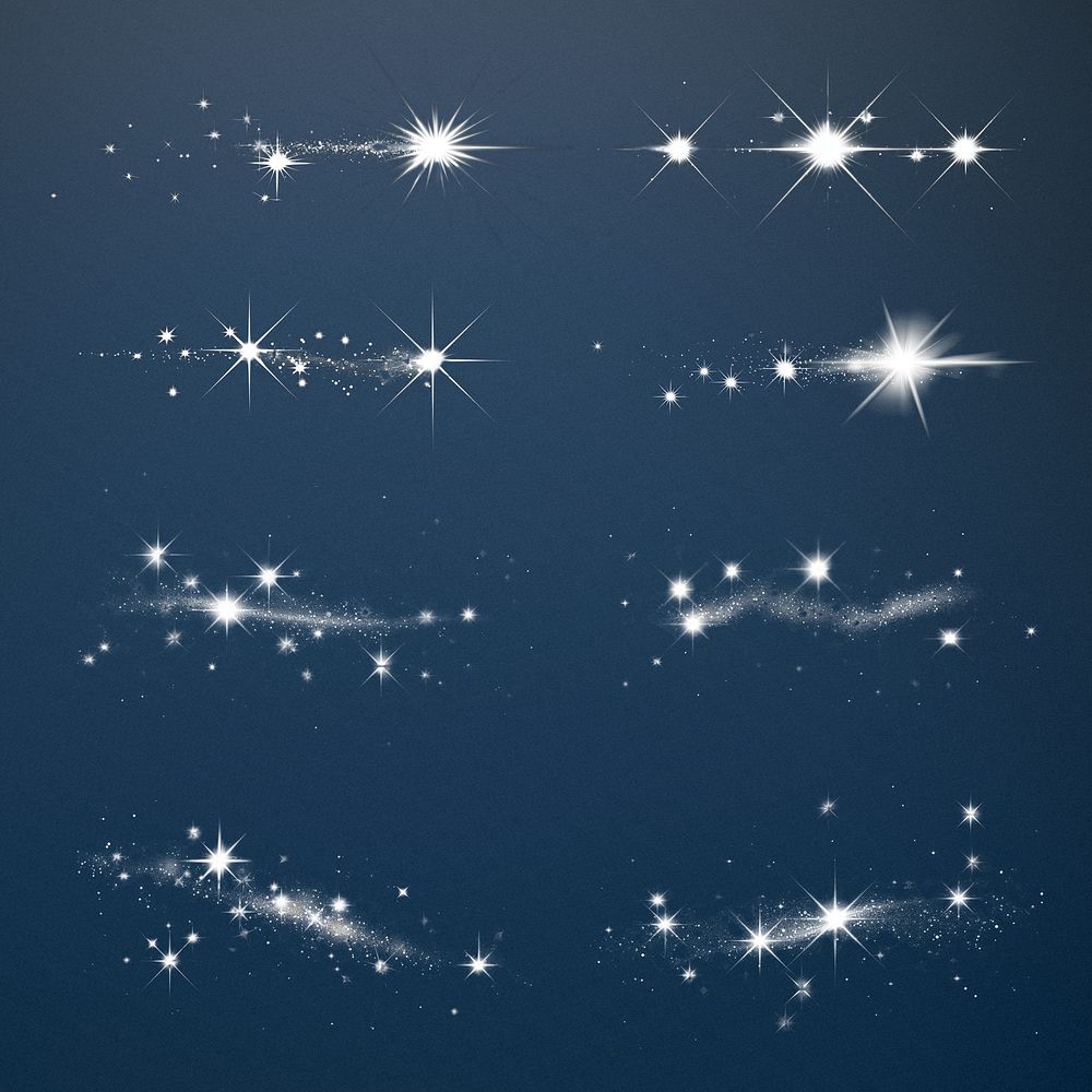 Sparkle star effect element set | Free Photo - rawpixel