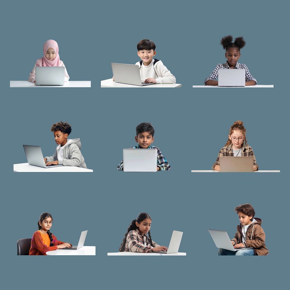 Diverse children online learning design | Free Photo - rawpixel
