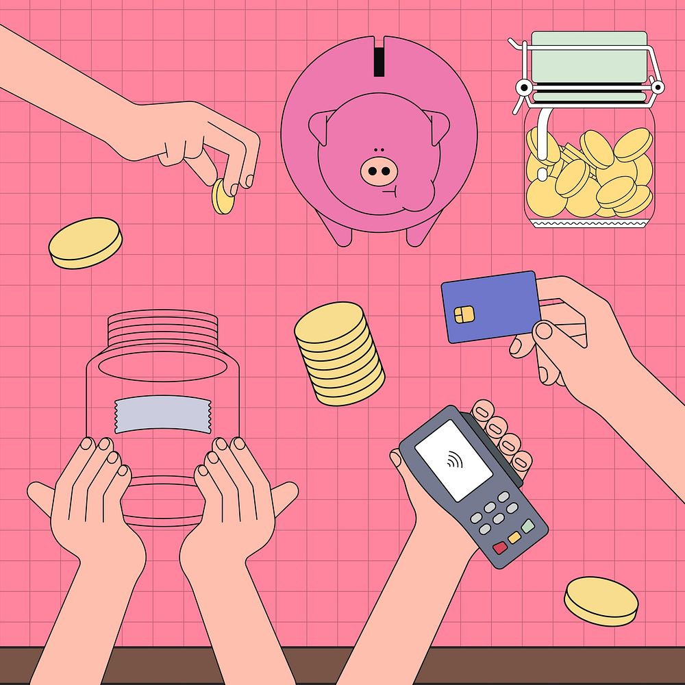 Money management illustration set | Free Photo - rawpixel