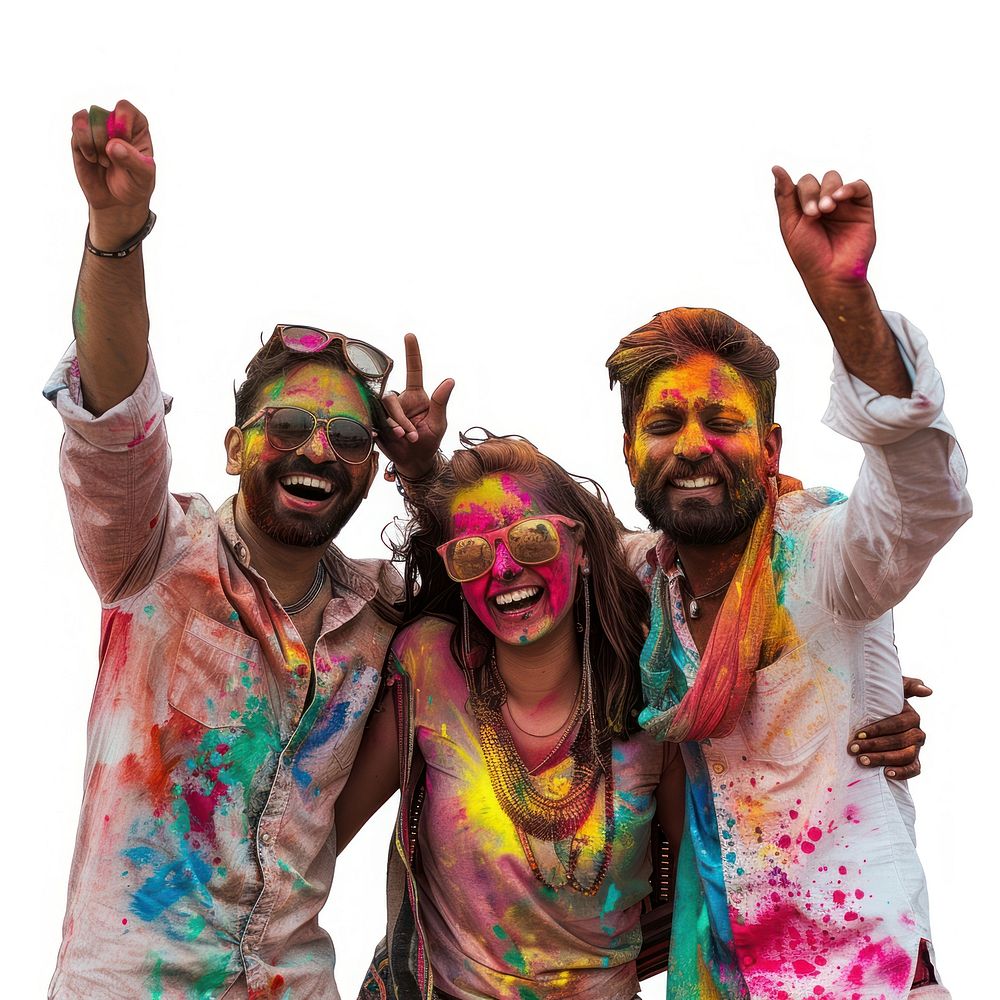 Vibrant Holi celebration with friends | Free Photo - rawpixel