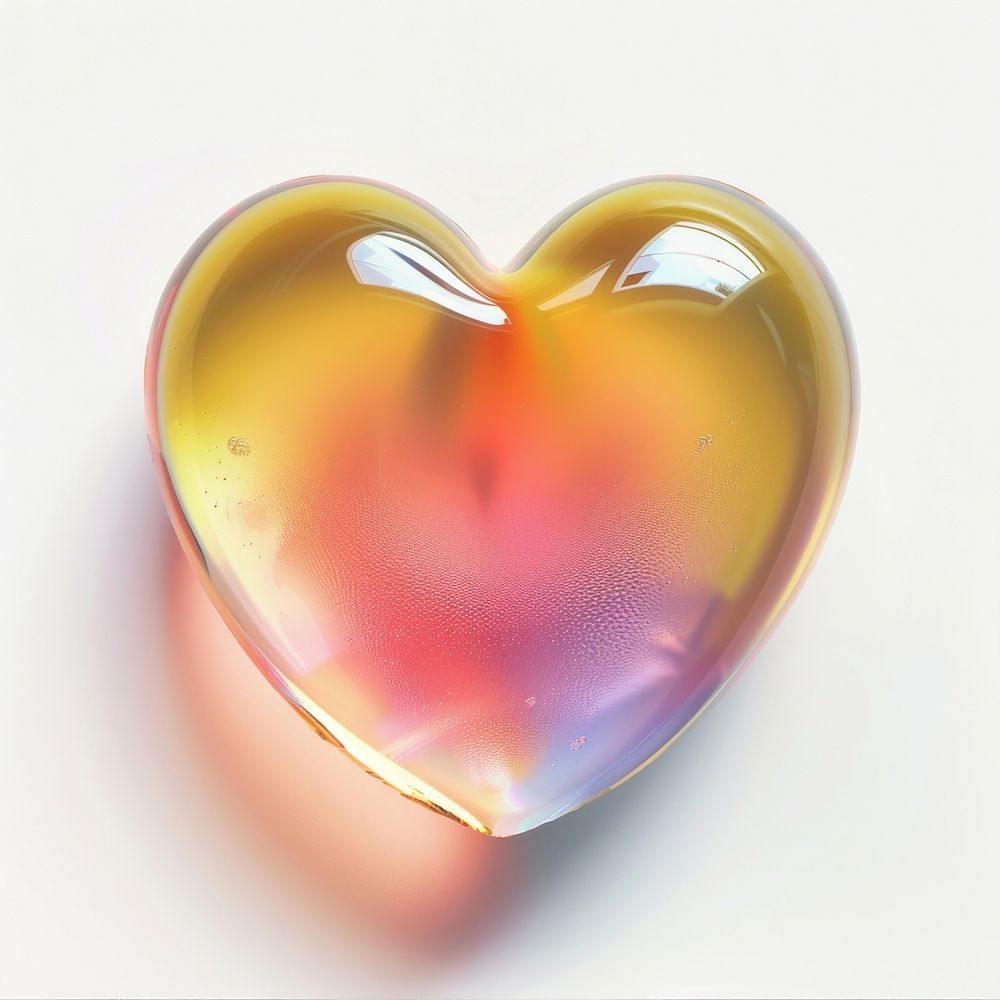 Colorful glass heart art | Free Photo - rawpixel