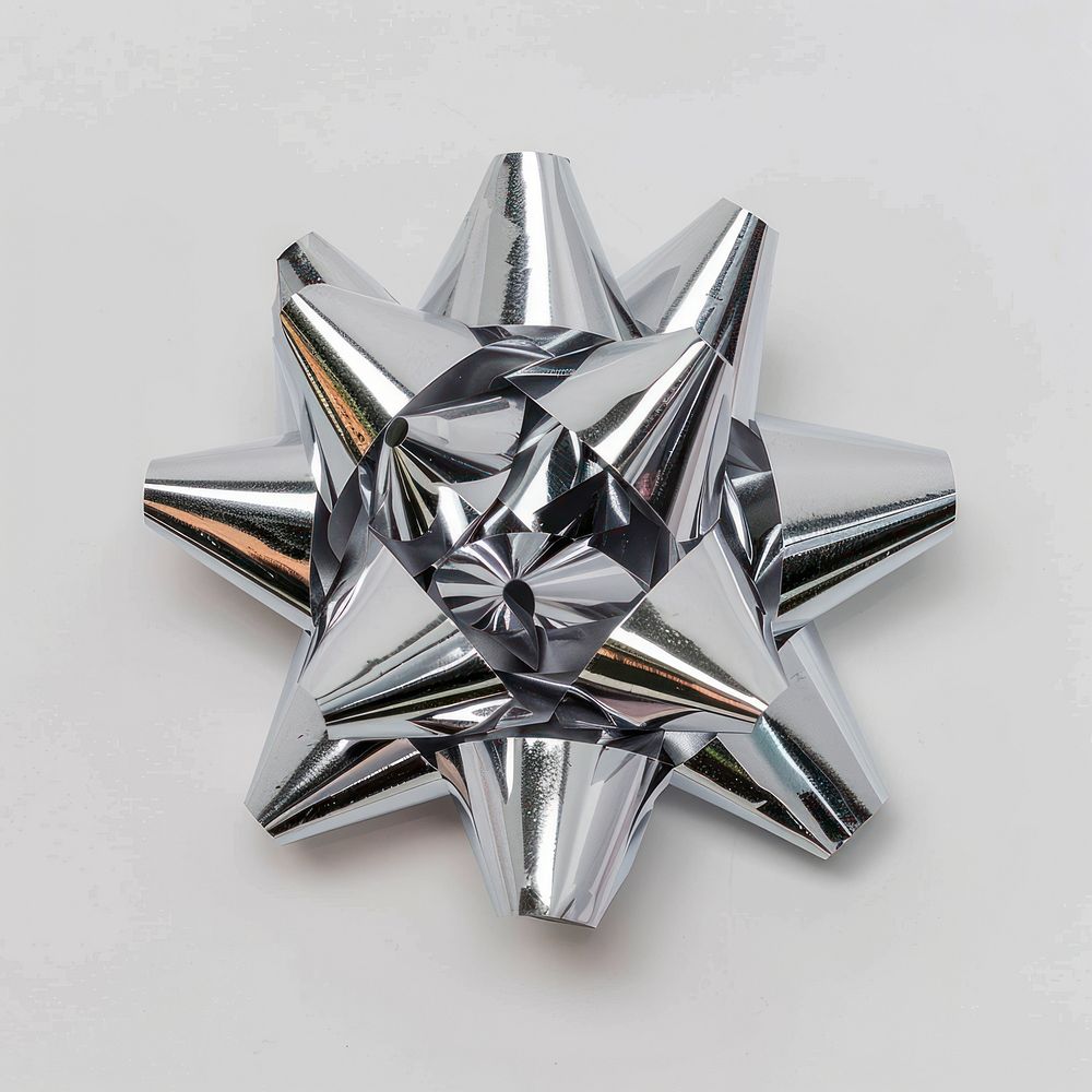 Shiny silver gift bow decoration | Free Photo - rawpixel