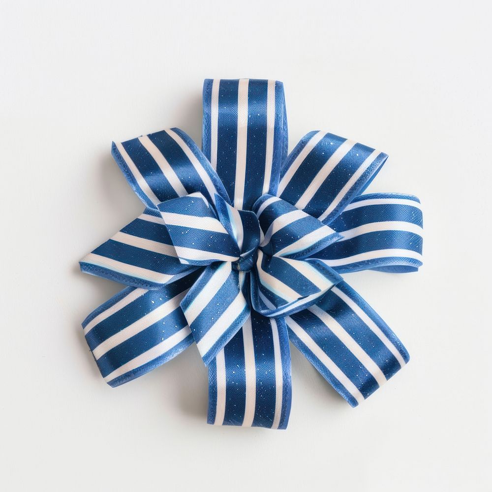 Blue striped decorative ribbon bow | Free Photo - rawpixel