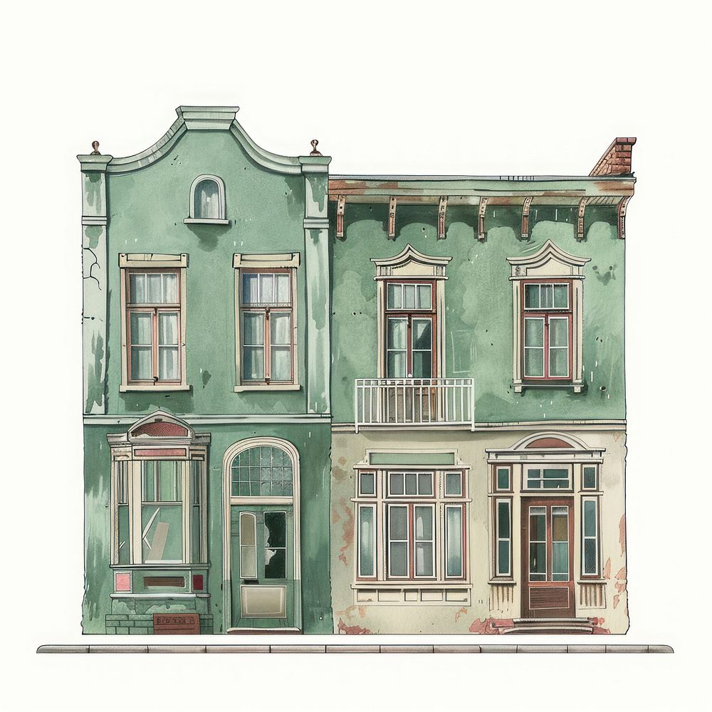 Vintage European architectural illustration | Free Photo Illustration ...