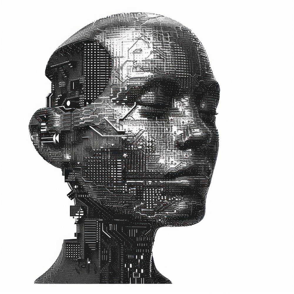 Futuristic AI digital human head | Free Photo Illustration - rawpixel