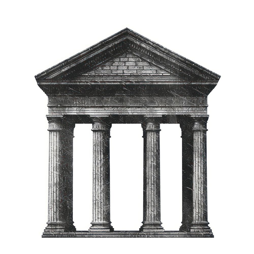 Ancient Greek temple illustration | Free Photo Illustration - rawpixel