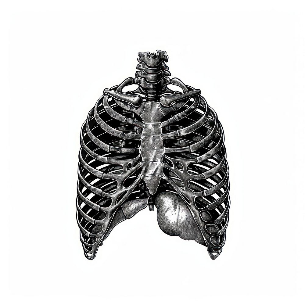 Detailed human rib cage illustration | Free Photo Illustration - rawpixel