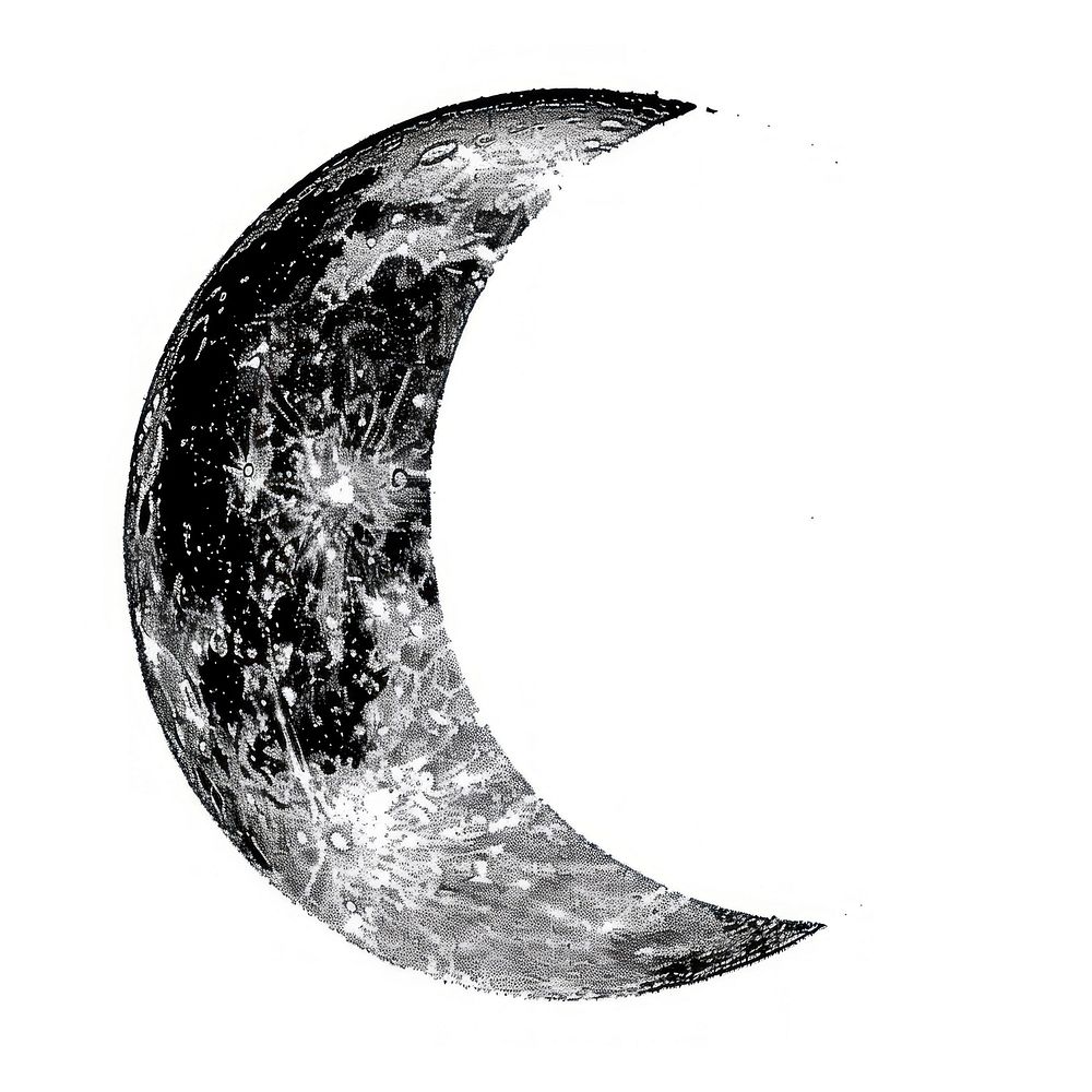 Vintage crescent moon illustration | Free Photo Illustration - rawpixel
