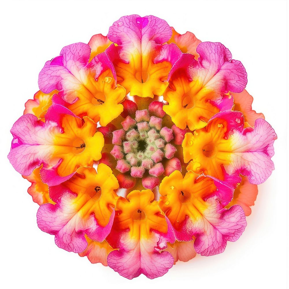 Vibrant symmetrical floral pattern | Free Photo - rawpixel