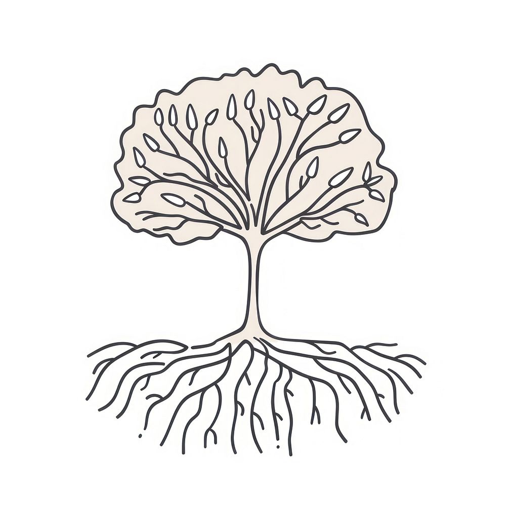 Tree Roots root art illustrated. | Free Photo Illustration - rawpixel