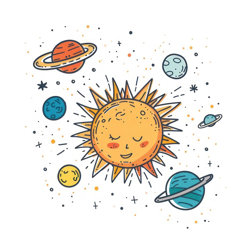 Whimsical solar system illustration | Free Photo Illustration - rawpixel