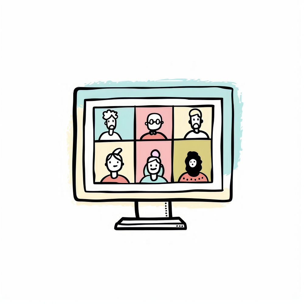 Video Conference screen art electronics. | Free Photo Illustration ...