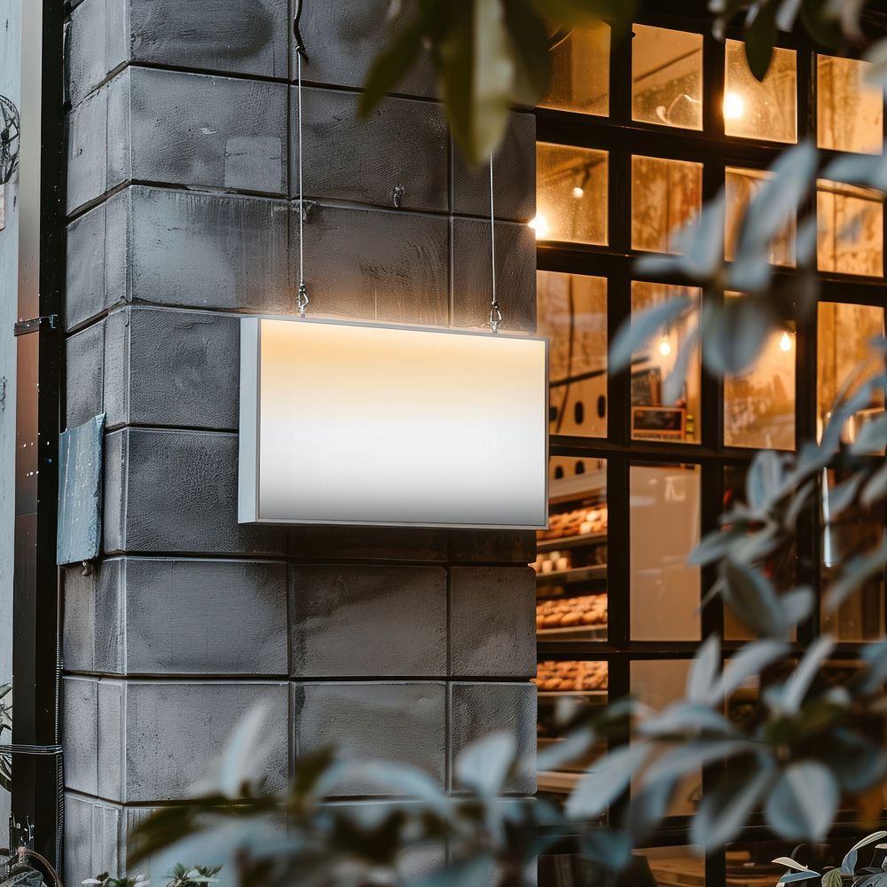 Modern urban storefront sign mockup | Premium PSD Mockup - rawpixel