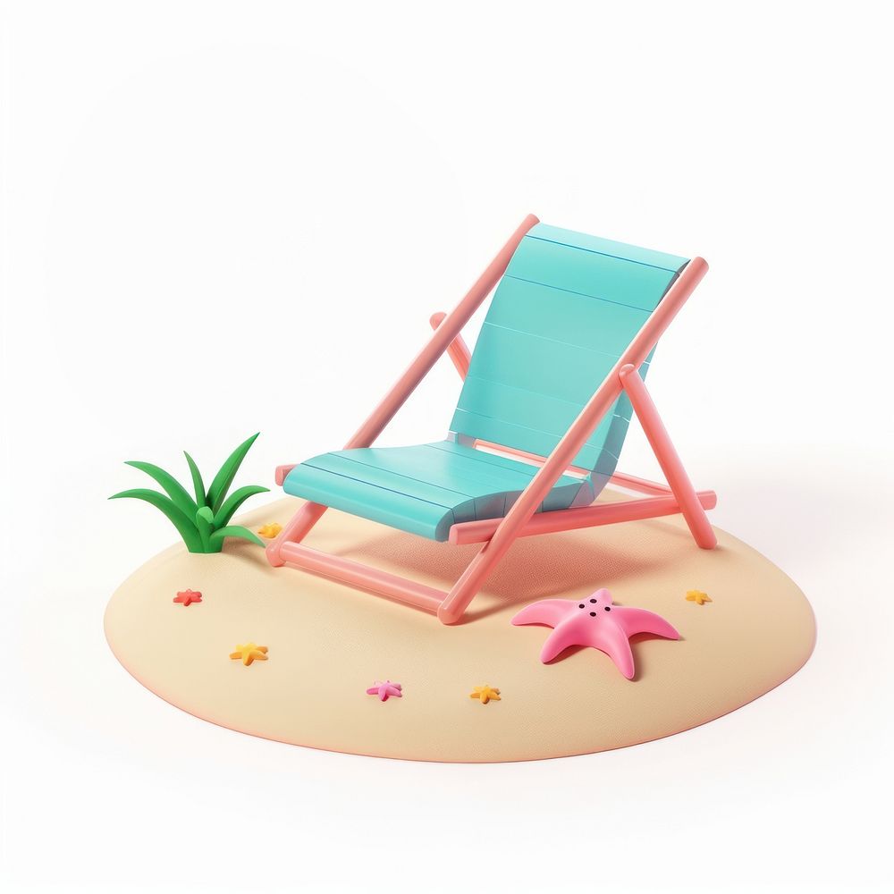 Tropical beach chair illustration | Free Photo Illustration - rawpixel
