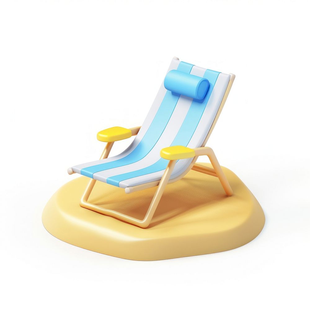 Colorful beach chair illustration | Free Photo Illustration - rawpixel