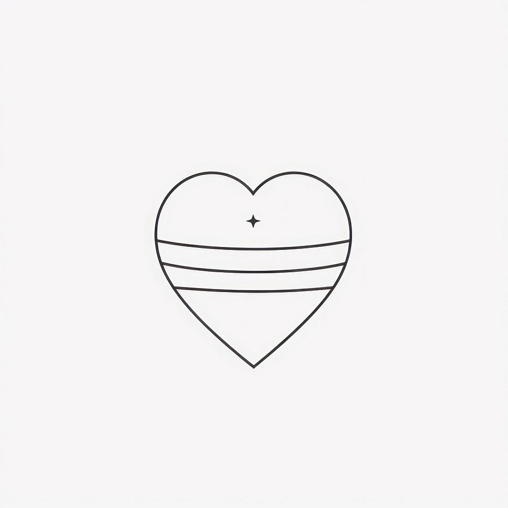 Minimalist heart with star illustration | Free Photo Illustration ...