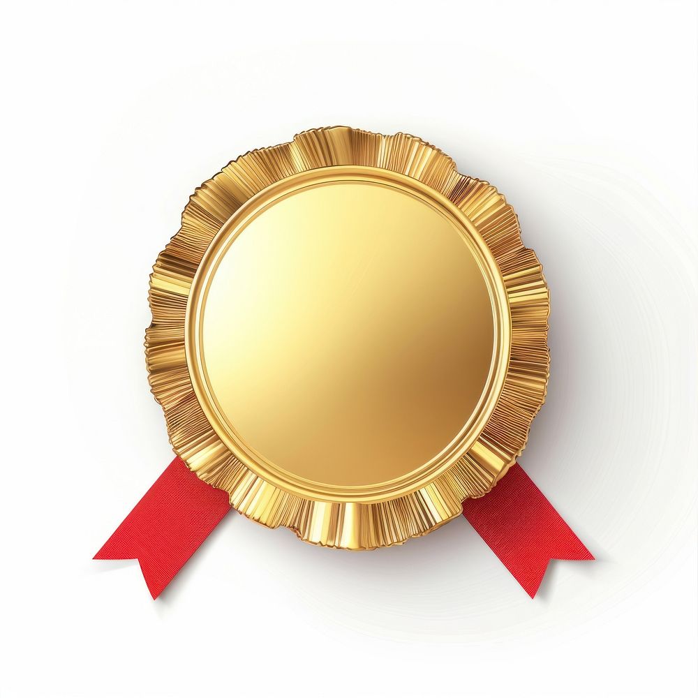 Golden award medal with ribbons | Free Photo Illustration - rawpixel