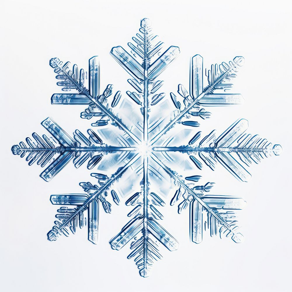 Intricate icy blue snowflake illustration | Free Photo Illustration ...