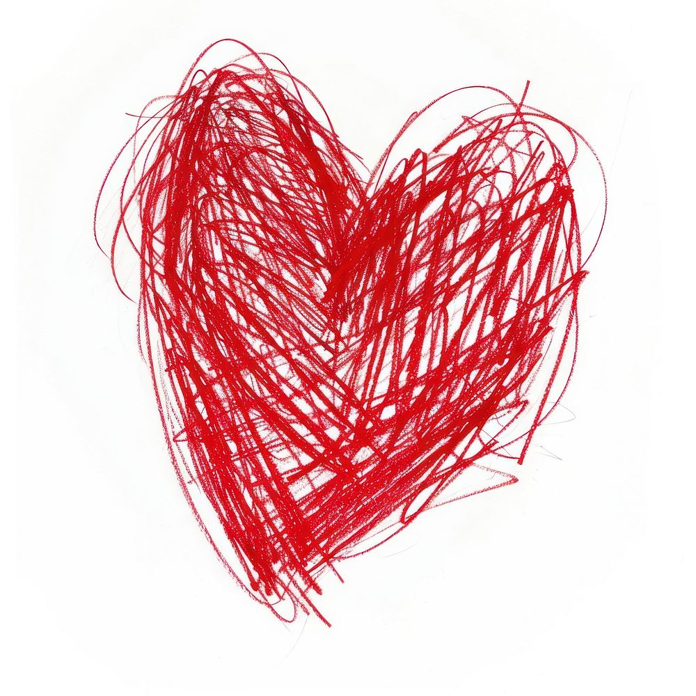 Red scribbled heart illustration | Free Photo Illustration - rawpixel