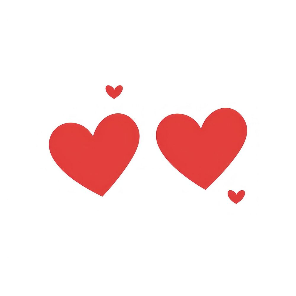 Red hearts love illustration | Free Photo Illustration - rawpixel