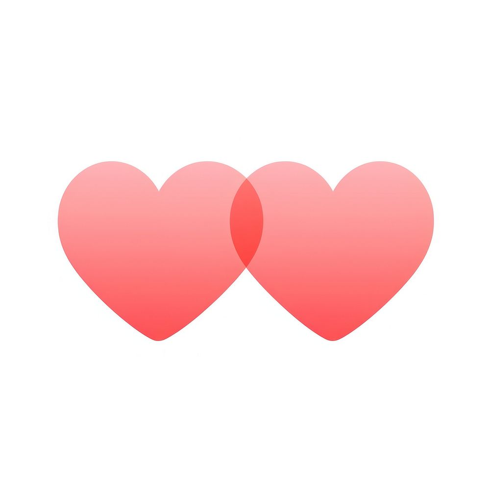 Two overlapping pink hearts | Free Photo Illustration - rawpixel