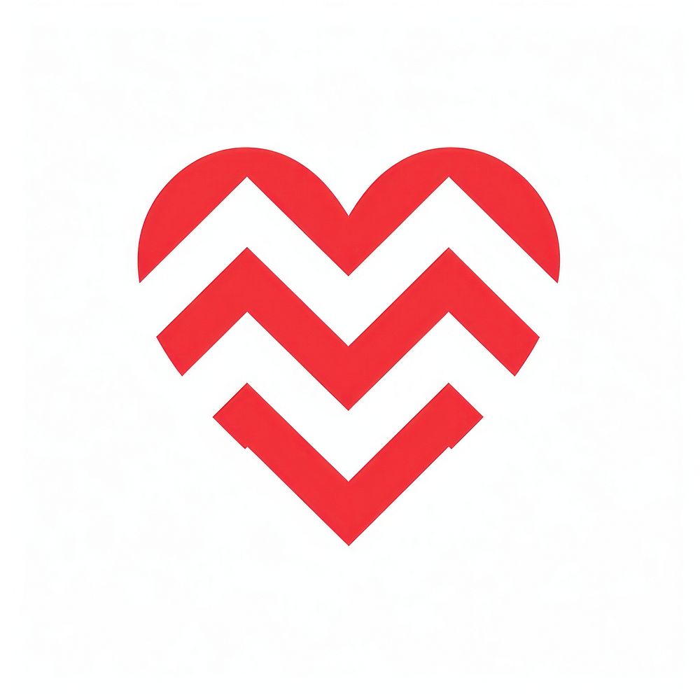 Chevron heart minimalist design | Free Photo Illustration - rawpixel