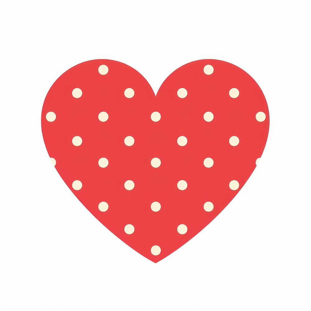 Polka dot red heart illustration | Free Photo Illustration - rawpixel