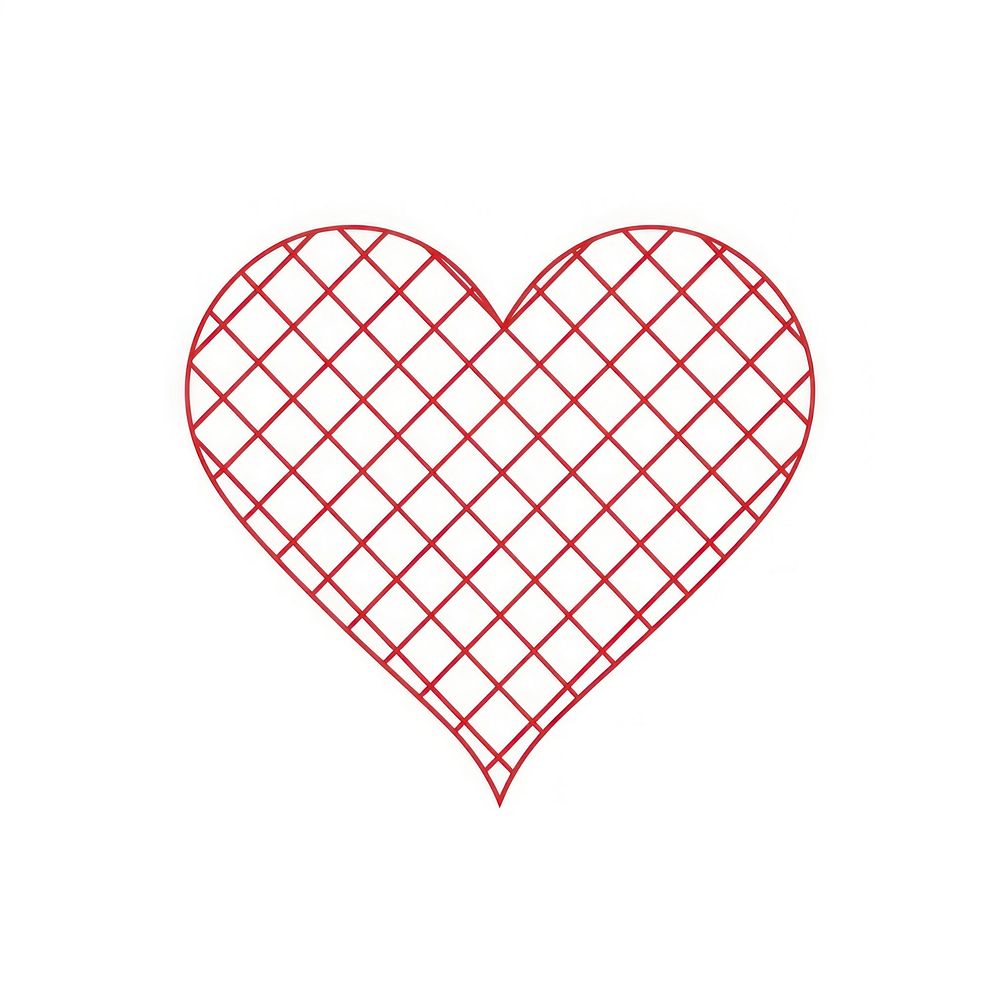 Red grid heart illustration | Free Photo Illustration - rawpixel