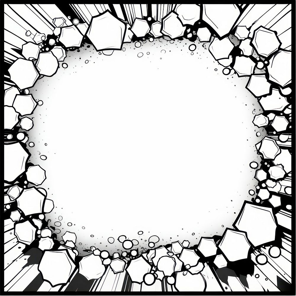 Dynamic geometric comic book frame | Free Photo Illustration - rawpixel