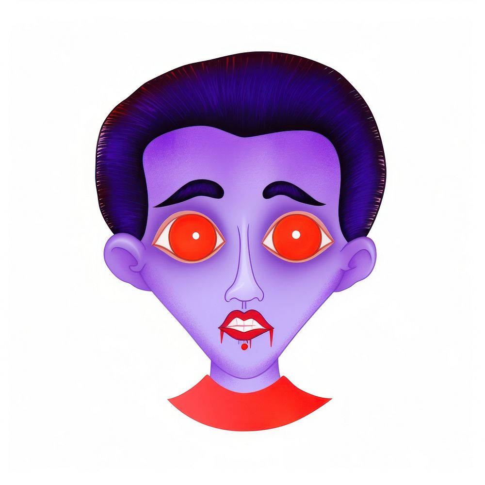 Purple vampire cartoon face | Free Photo Illustration - rawpixel