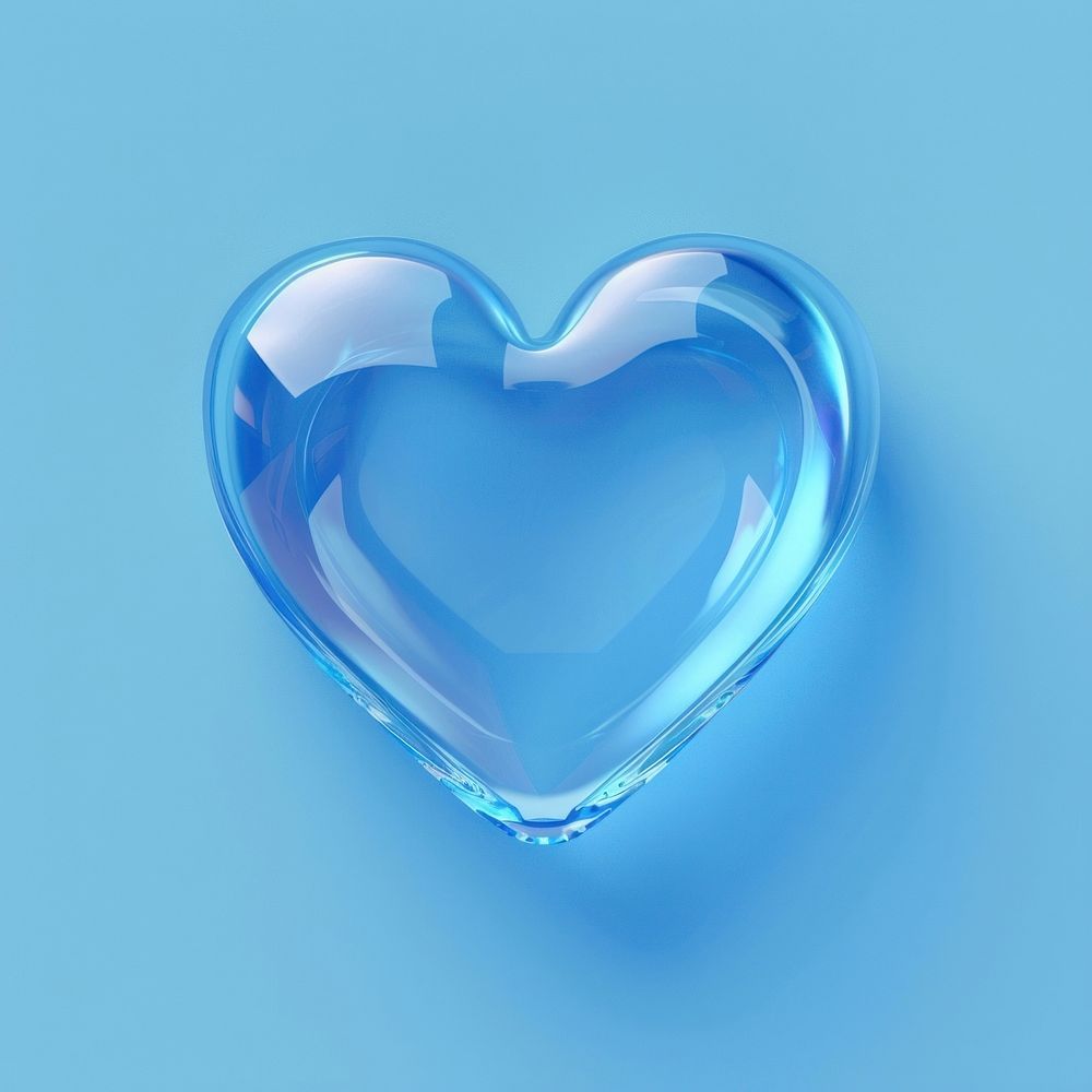 Transparent blue heart shape | Premium Photo - rawpixel