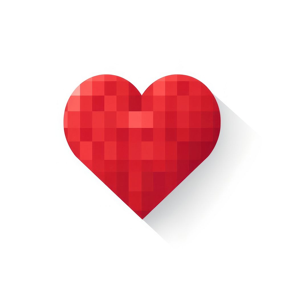 Pixelated red heart illustration | Free Photo Illustration - rawpixel