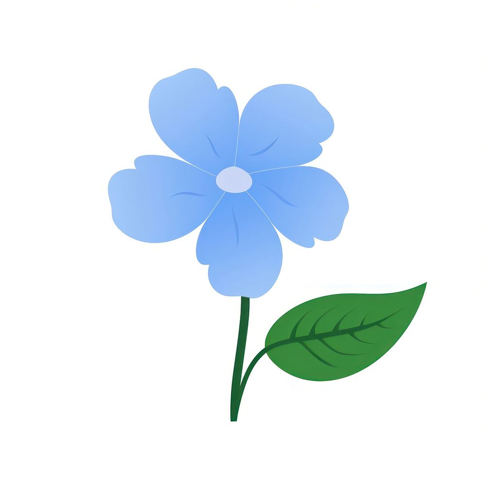 Simple blue flower illustration | Free Photo Illustration - rawpixel