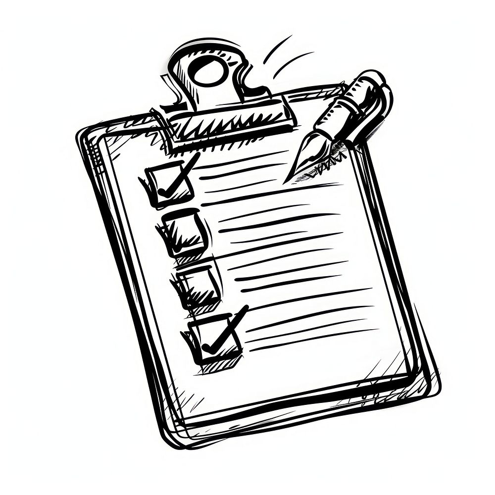 Checklist sketch with pencil | Free Photo Illustration - rawpixel
