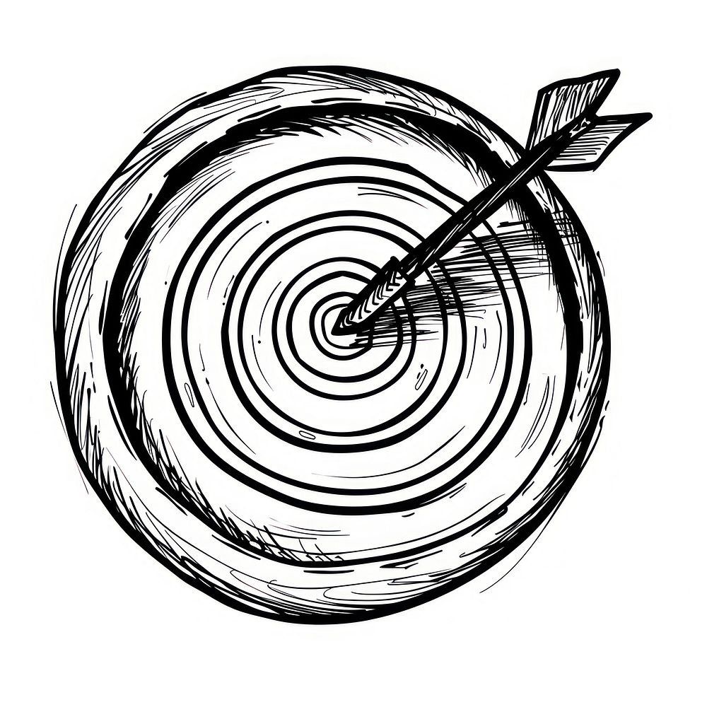 Hand-drawn target with arrow | Premium Photo Illustration - rawpixel