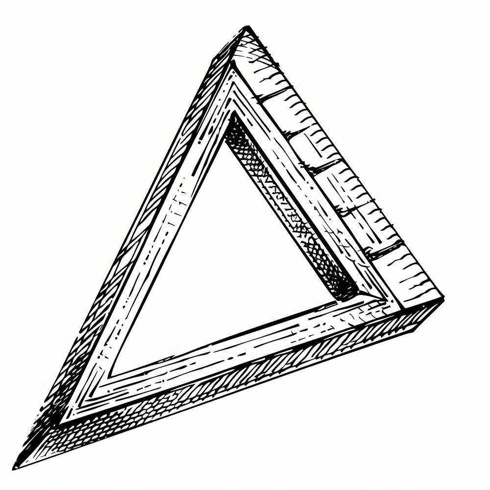 Geometric Triangle Sketch Illusion Free Photo Illustration Rawpixel