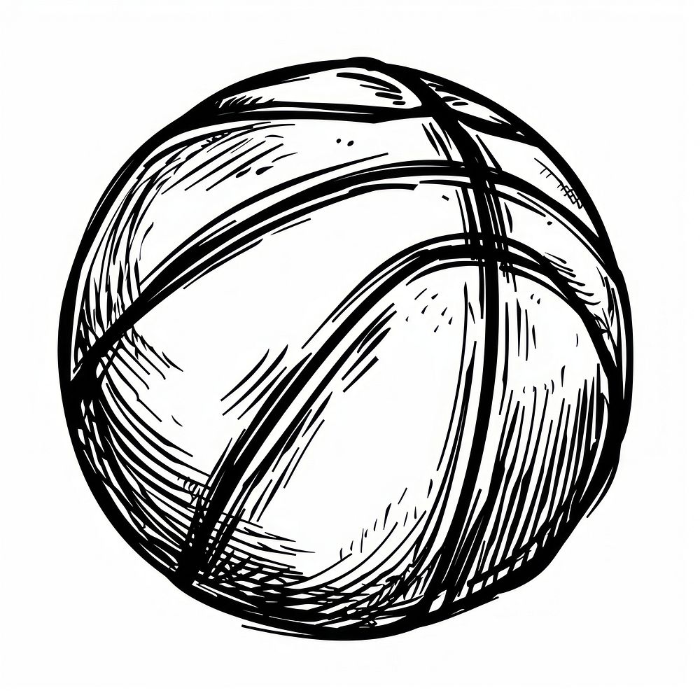 Hand-drawn basketball sketch illustration | Free Photo Illustration ...
