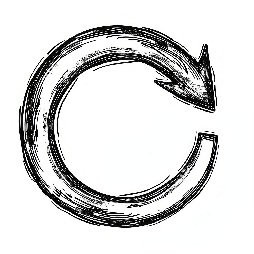 Hand-drawn circular arrow sketch | Free Photo Illustration - rawpixel