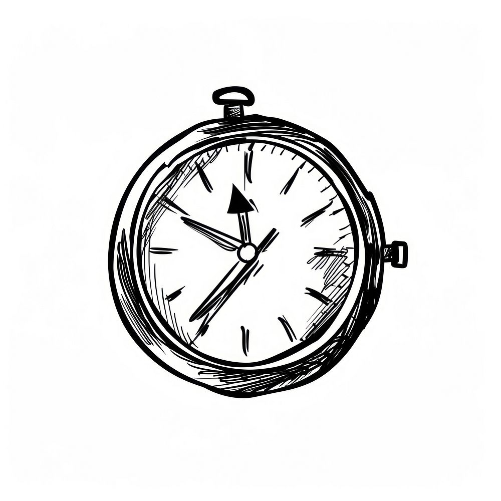 Vintage hand-drawn pocket watch | Free Photo Illustration - rawpixel
