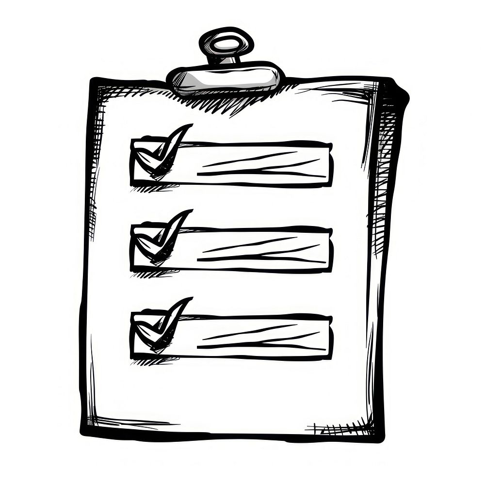 Hand-drawn checklist clipboard illustration | Free Photo Illustration ... Hand-drawn checklist clipboard illustration | Free Photo Illustration ...