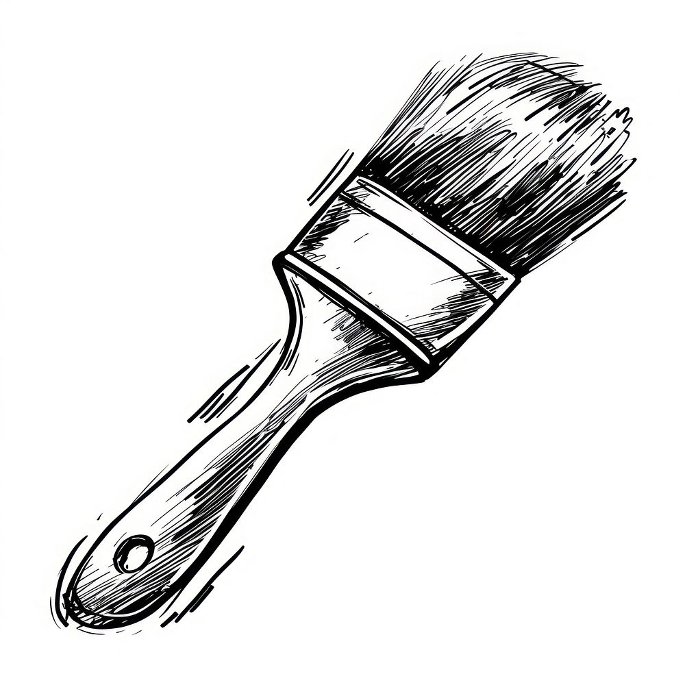 Hand-drawn paintbrush sketch illustration | Free Photo Illustration ...