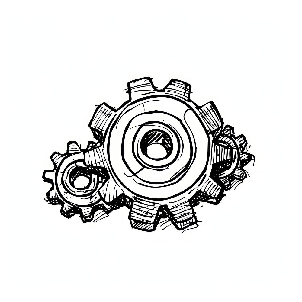 Hand-drawn mechanical gears illustration | Free Photo Illustration ...