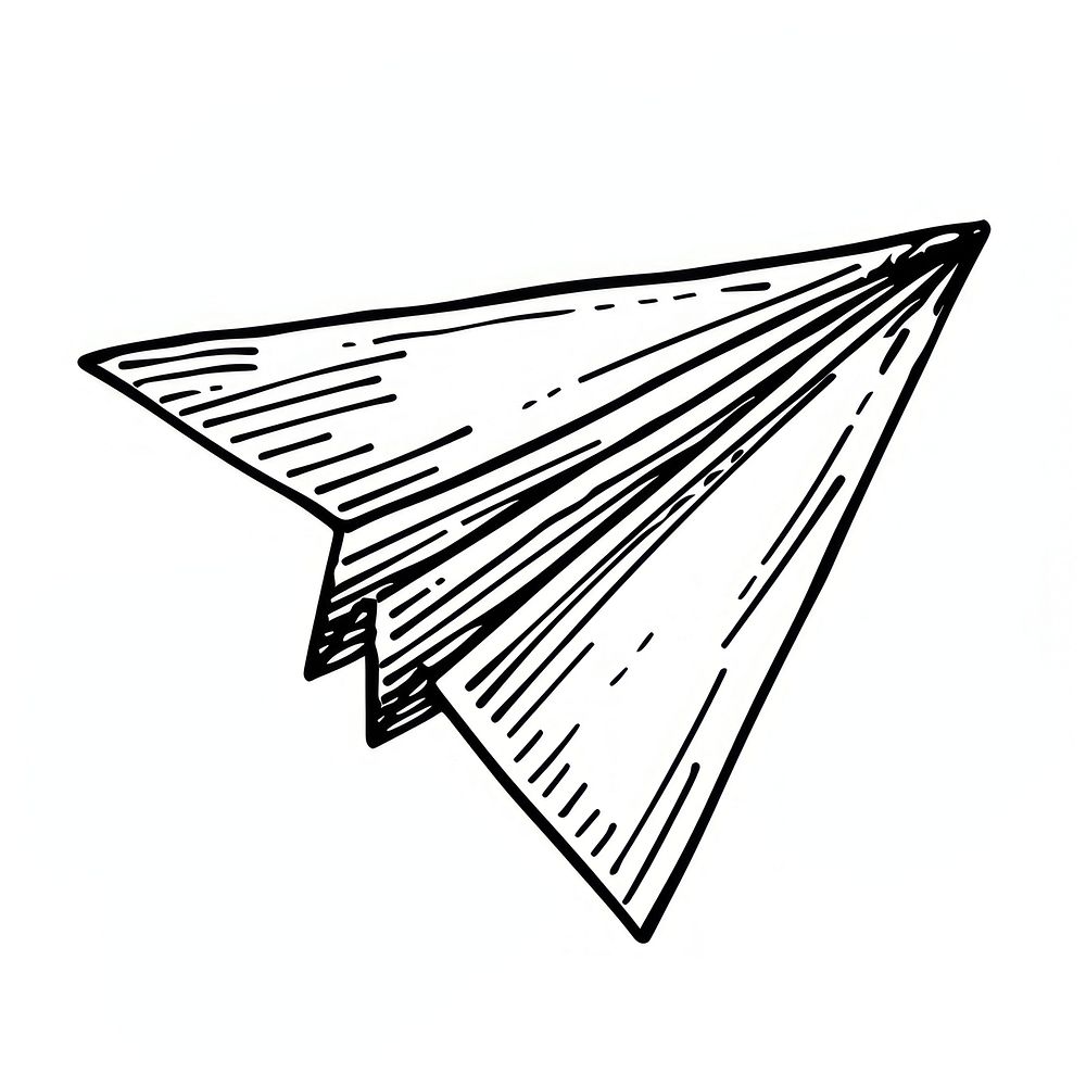 Hand-drawn paper airplane illustration | Free Photo Illustration - rawpixel