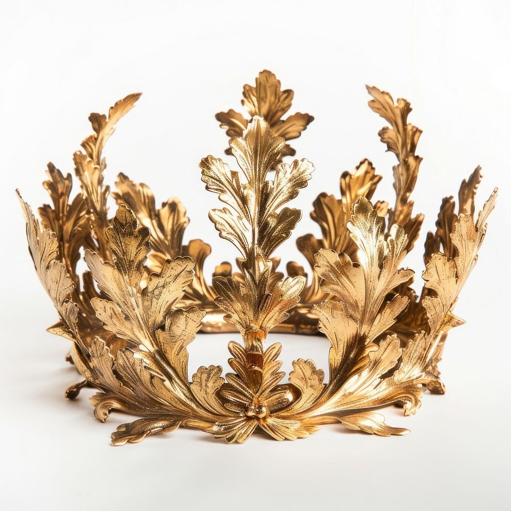 Ornate golden crown with leaves | Free Photo - rawpixel