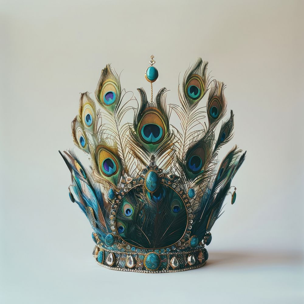 Elegant peacock feather crown | Free Photo - rawpixel