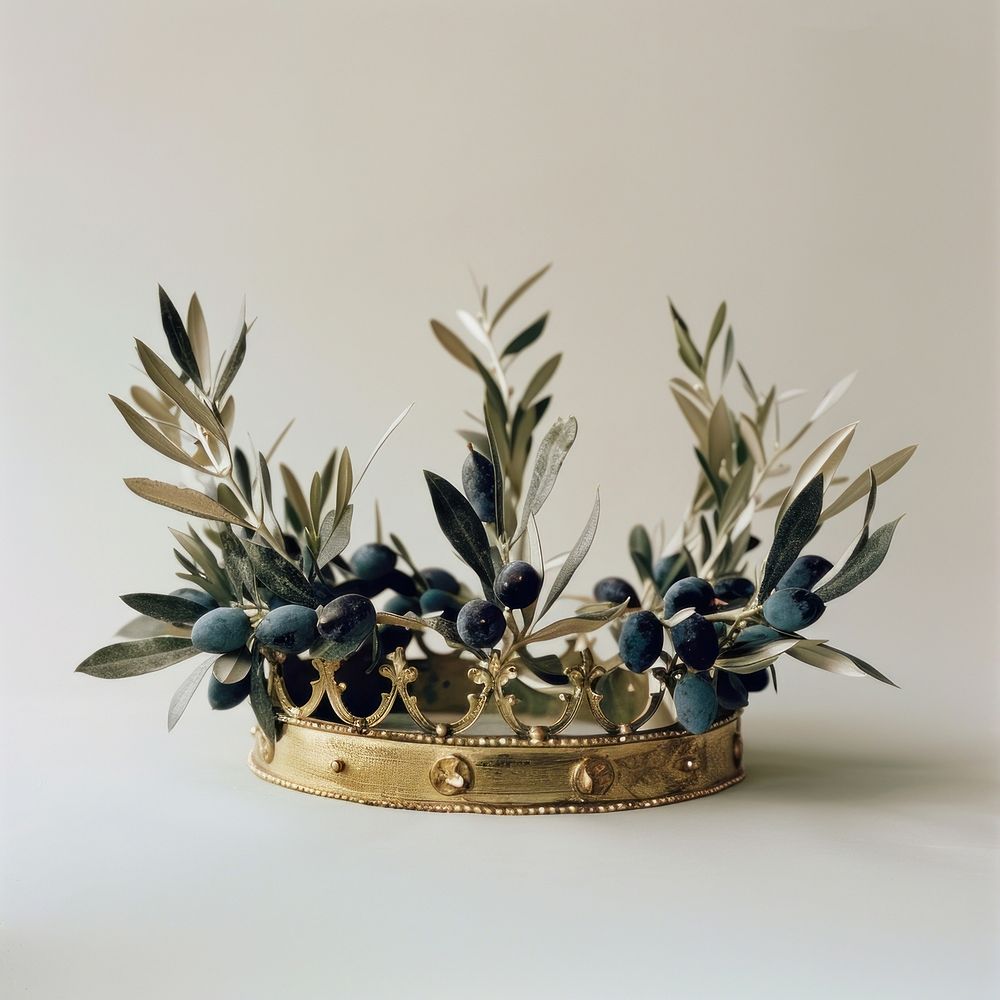 Golden crown with olive branches | Free Photo - rawpixel