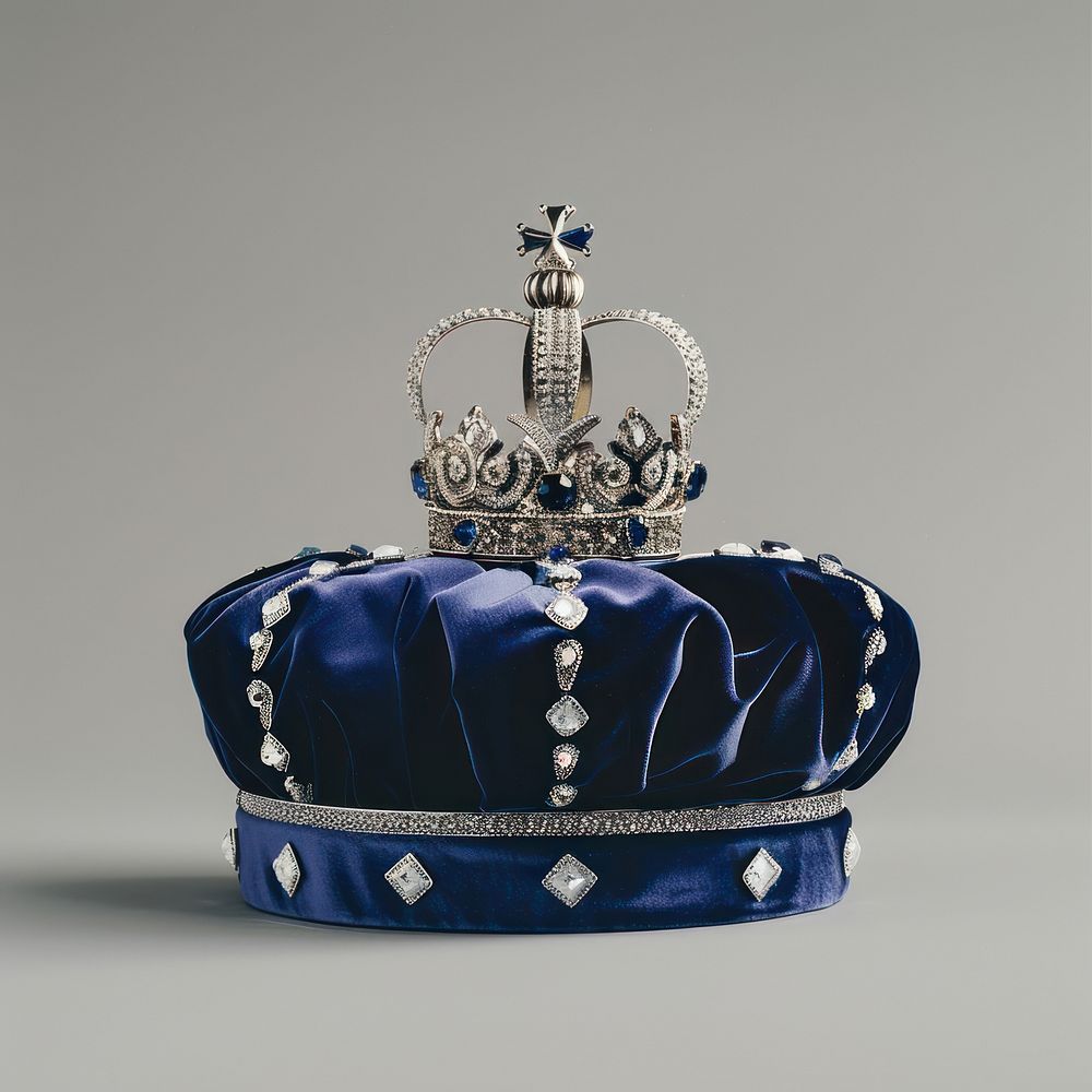 Luxurious royal blue velvet crown | Free Photo - rawpixel